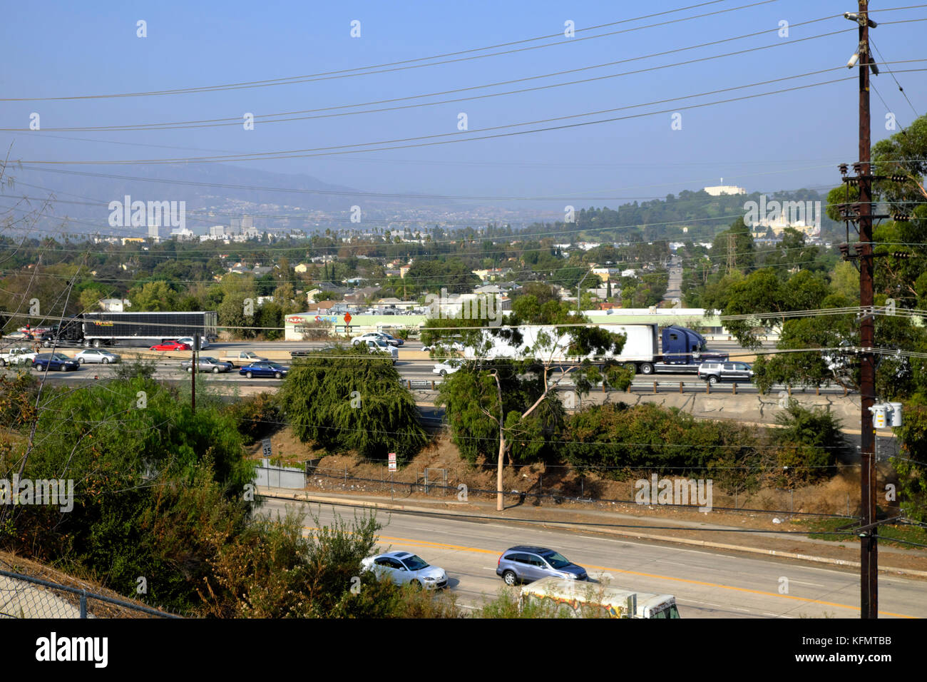 View looking east towards Eagle Rock & Frogtown over Golden State ...