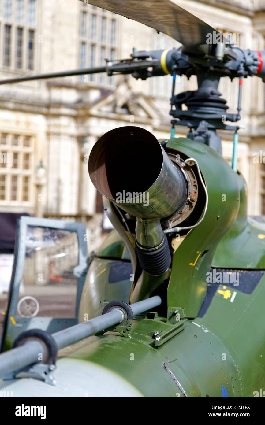 A British Army Air Corps Westland Gazelle AH.1 Helicopter on display at ...