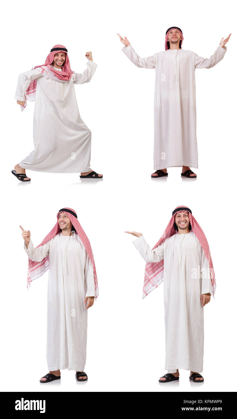 Arab man isolated on white background Stock Photo - Alamy