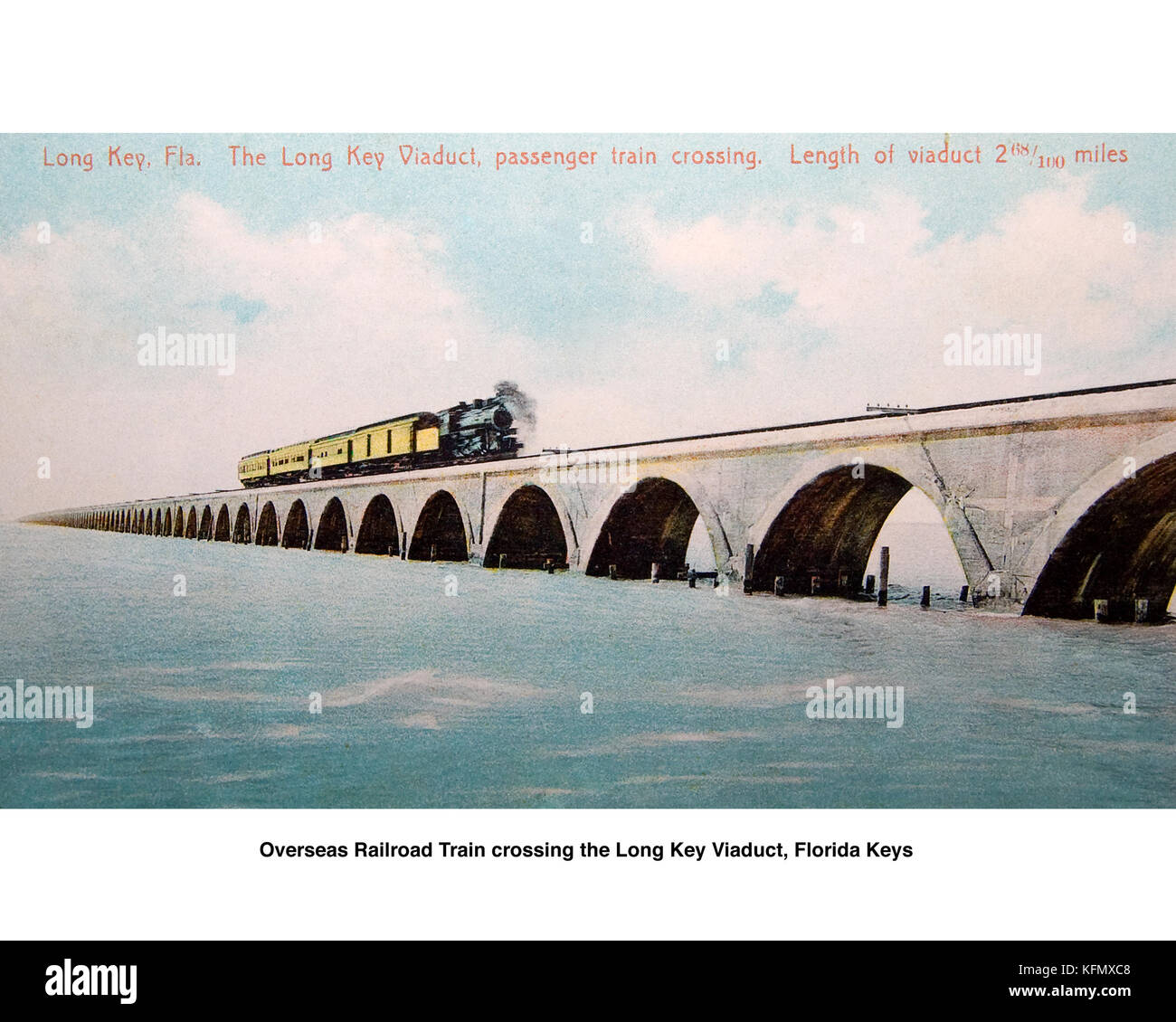 Overseas Railroad crossing the Long Key Viaduct Stock Photo - Alamy