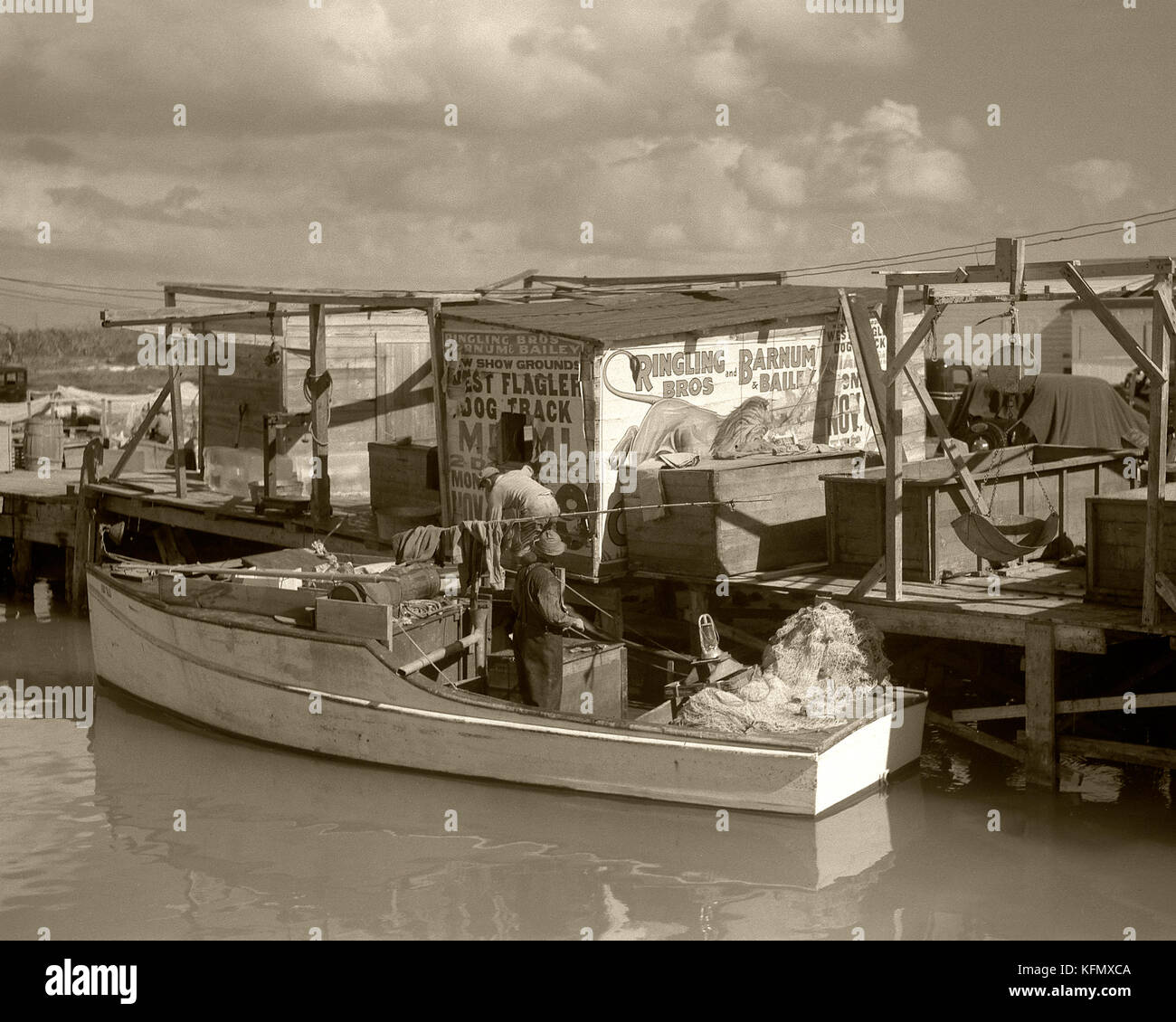 Fishing boat, Lower Matecumbe, Florida Keys, 1930s Stock Photo - Alamy