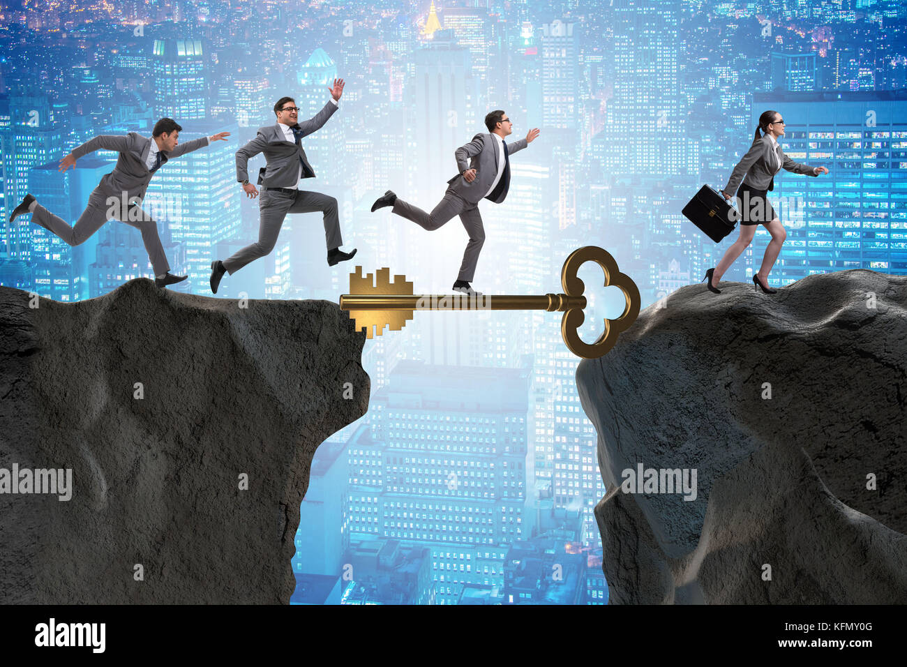 Concept with key to success illustration Stock Photo - Alamy