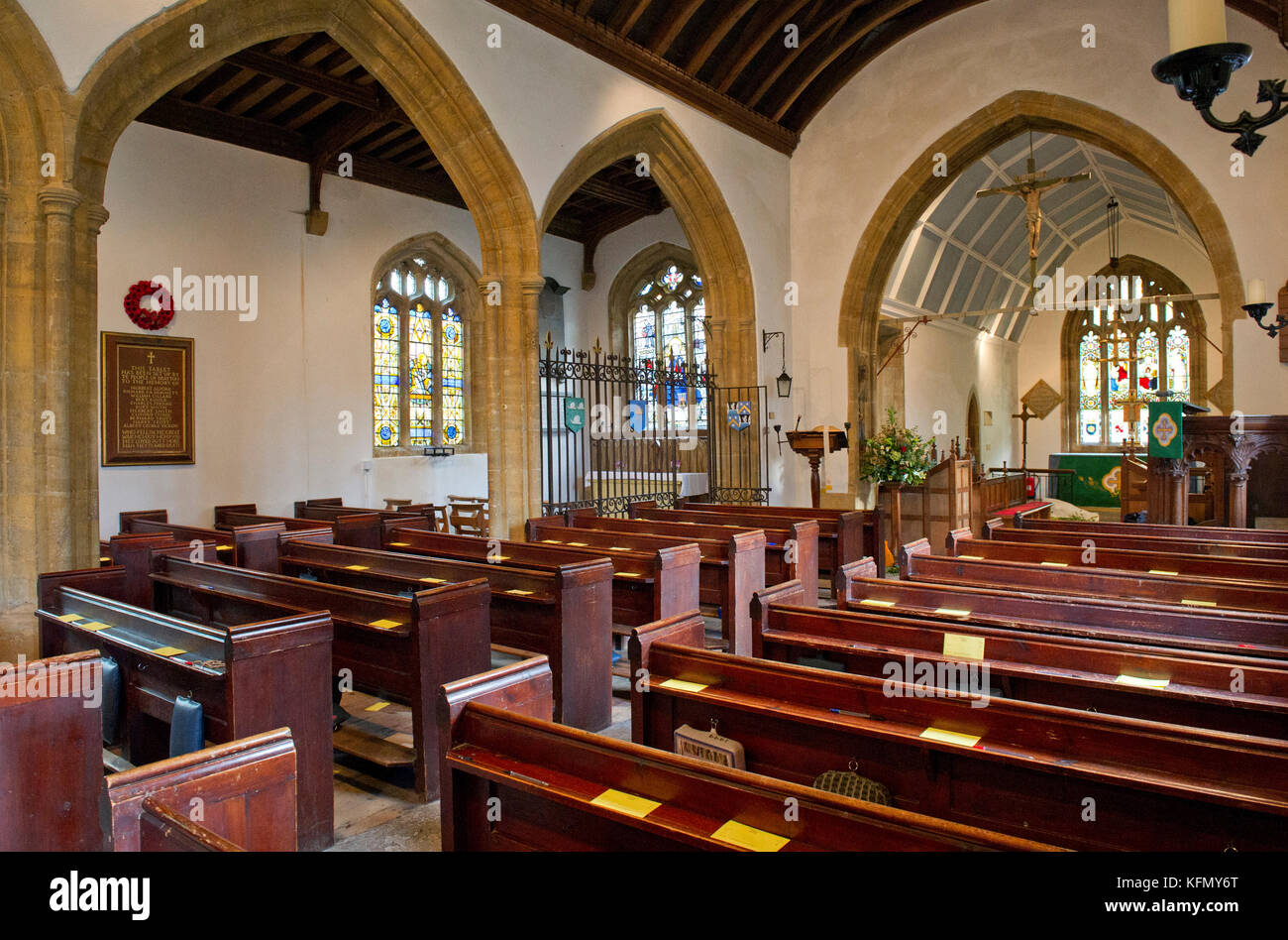 Drayton, Somerset, UK with the parish church, St.Catherine's Stock ...