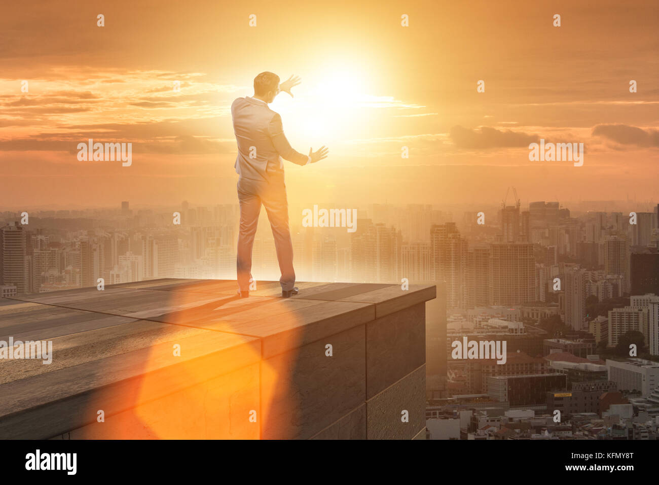 Businessman ready for new challenges in business concept Stock Photo ...