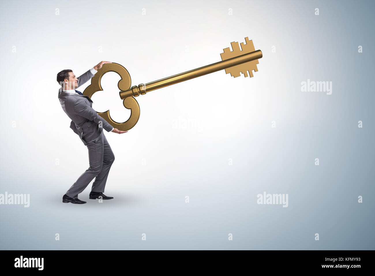Concept with key to success illustration Stock Photo - Alamy