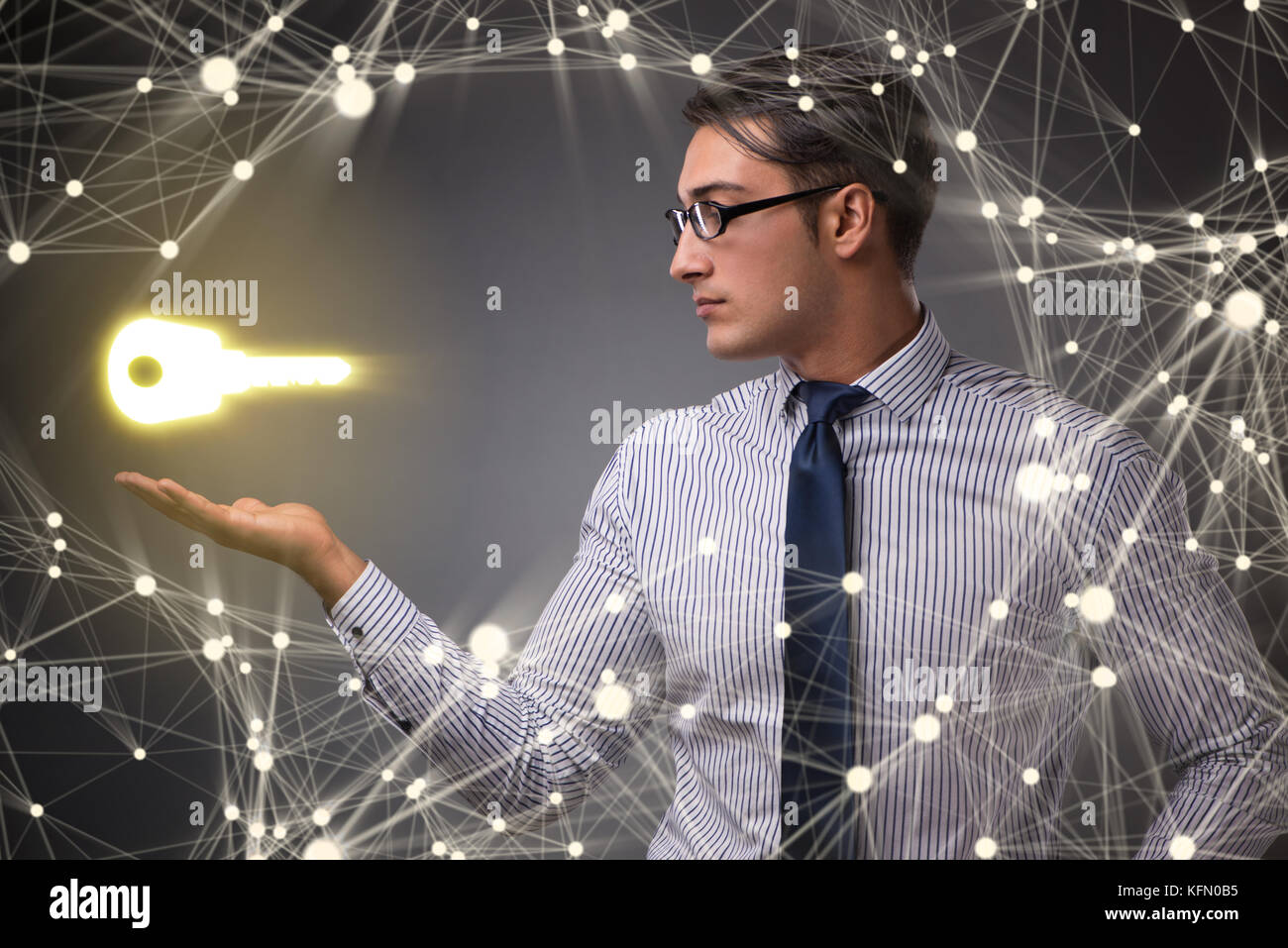 Concept with key to success illustration Stock Photo - Alamy