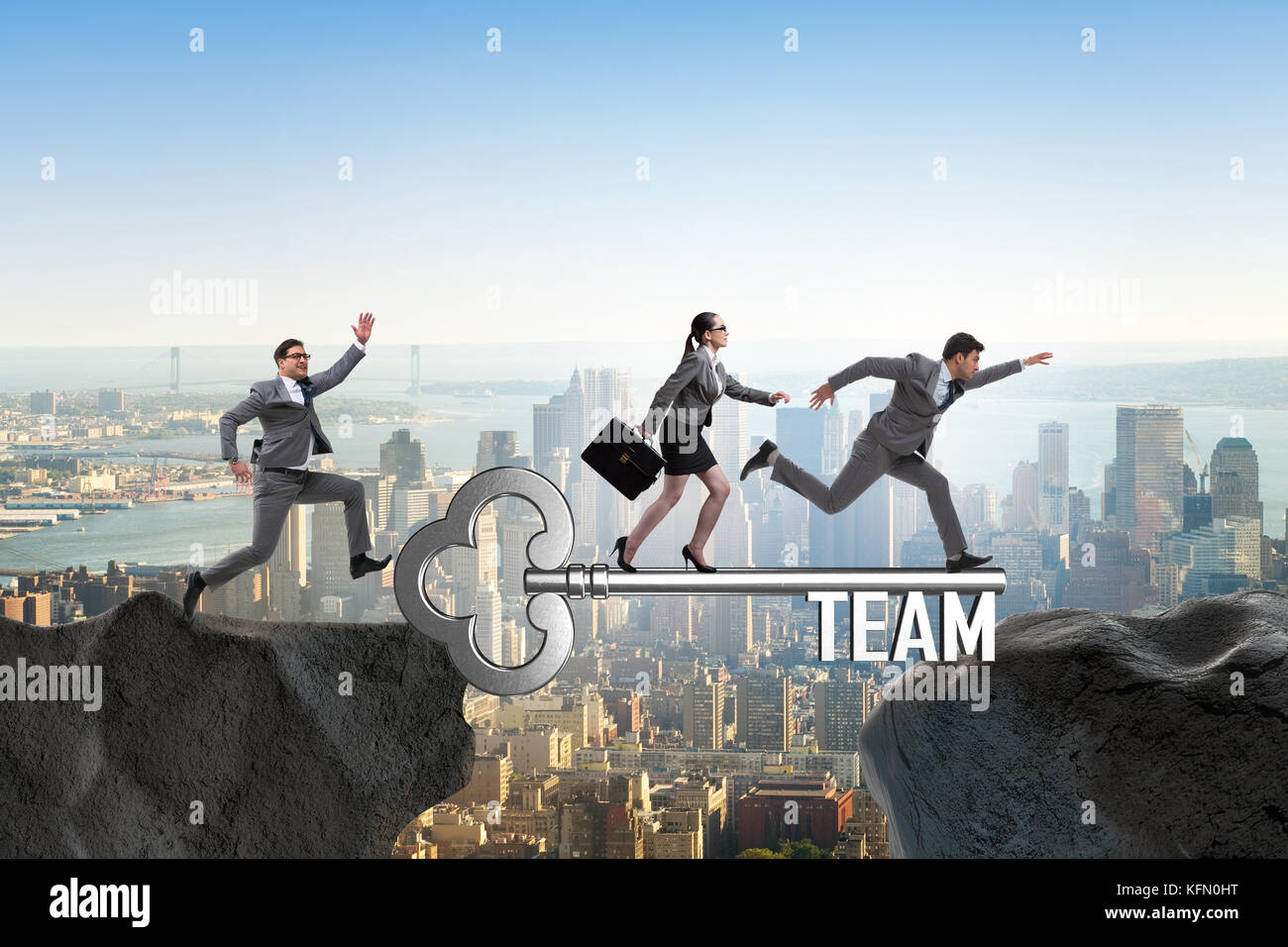Business people in teamwork concept Stock Photo - Alamy