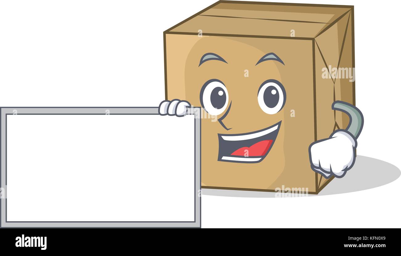 With board cardboard character character collection Stock Vector Image ...