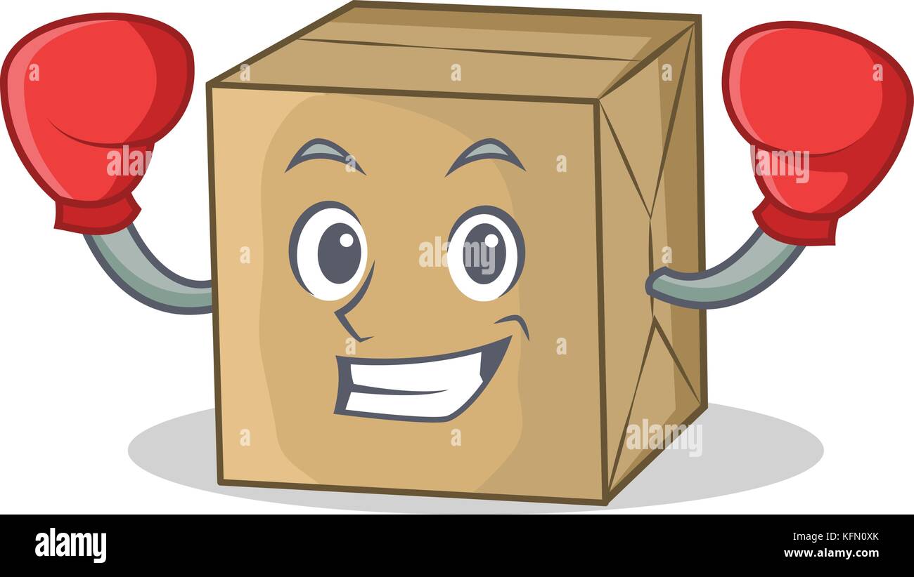 Boxing cardboard character character collection Stock Vector Image ...
