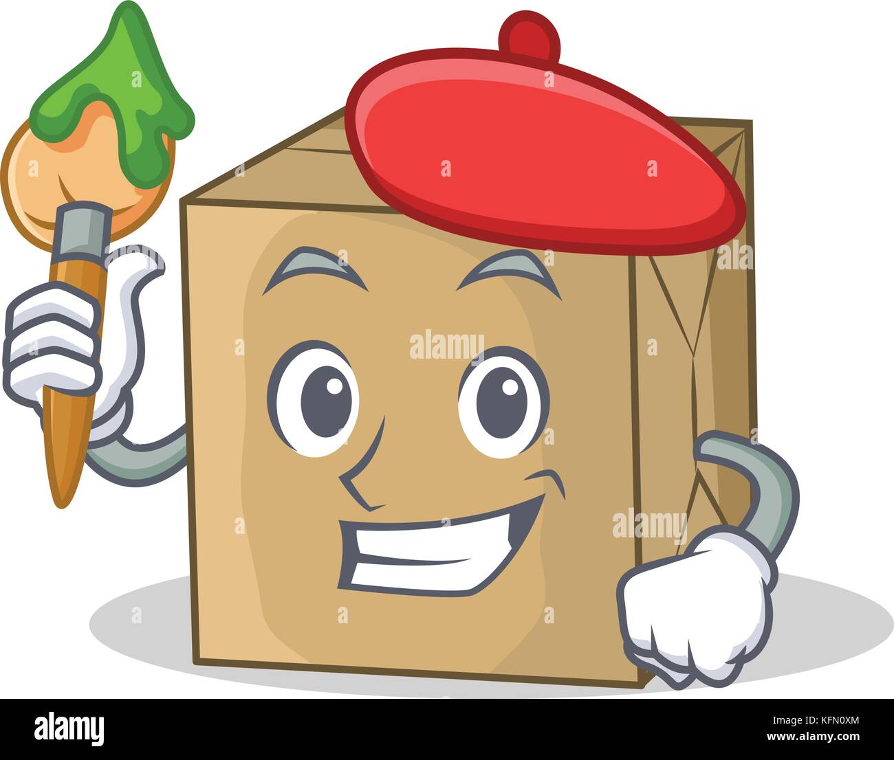 Artist cardboard character character collection Stock Vector Image ...