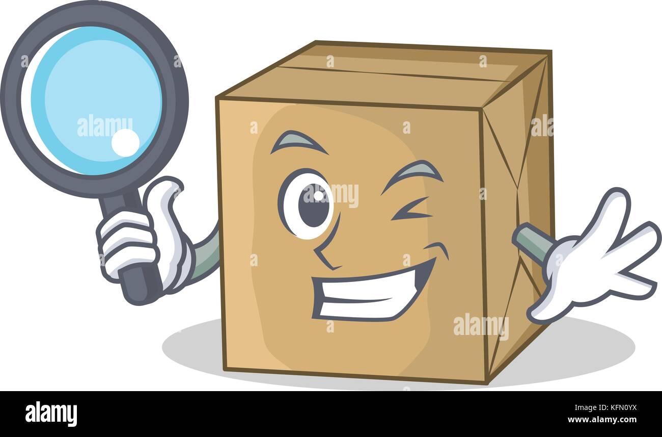 Detective cardboard character character collection Stock Vector Image ...