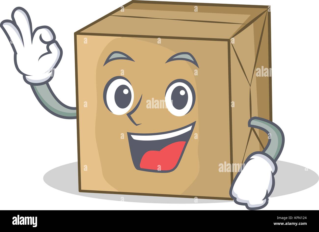 Okay cardboard character character collection Stock Vector Image & Art ...