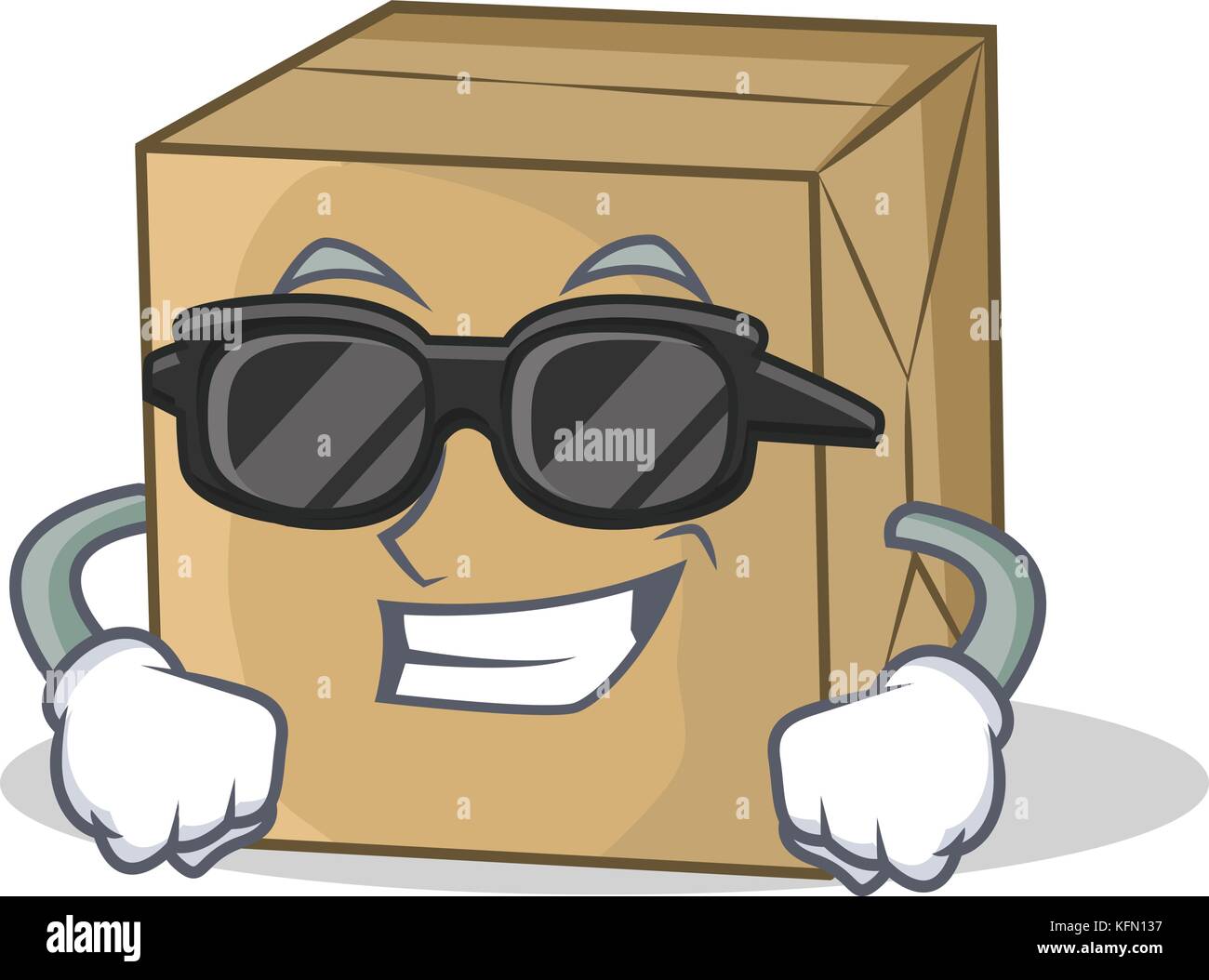 Super cool cardboard character character collection Stock Vector Image ...