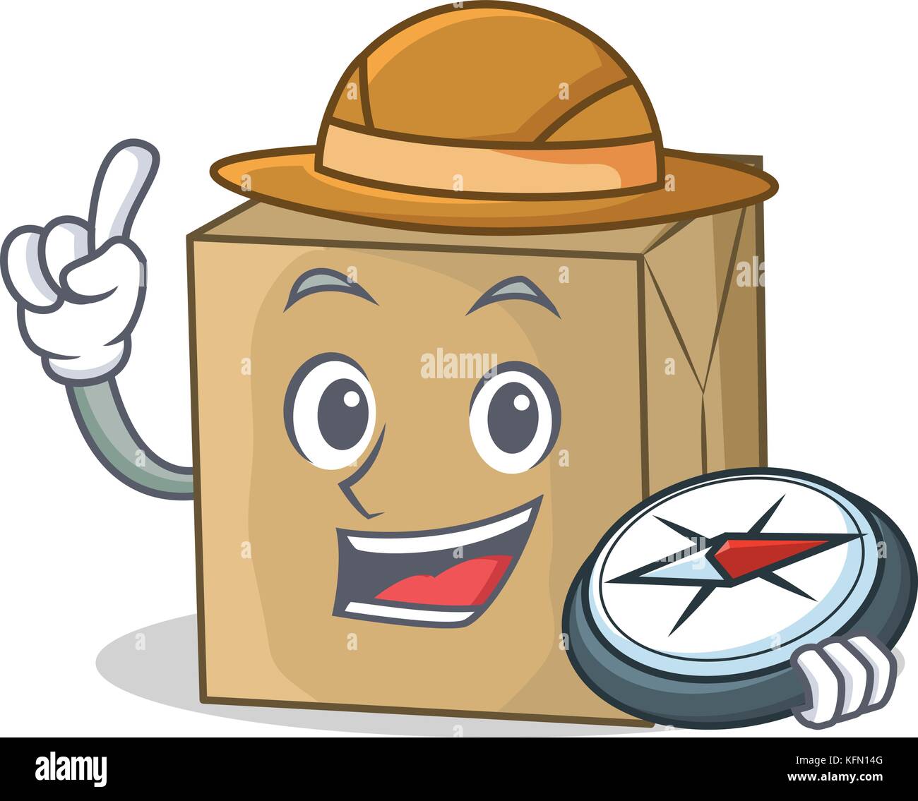 Explorer cardboard character character collection Stock Vector Image ...