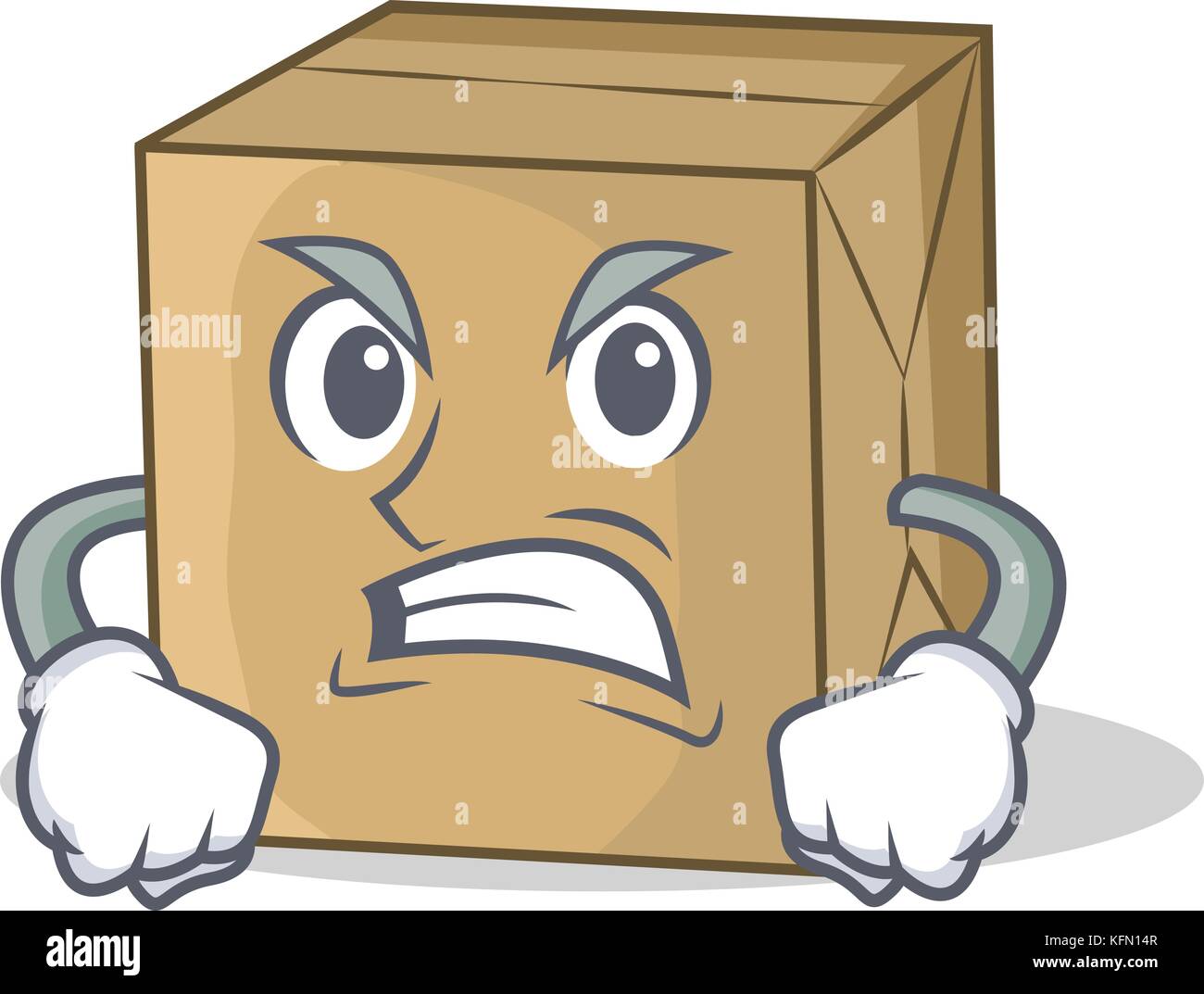 Angry cardboard character character collection Stock Vector Image & Art ...