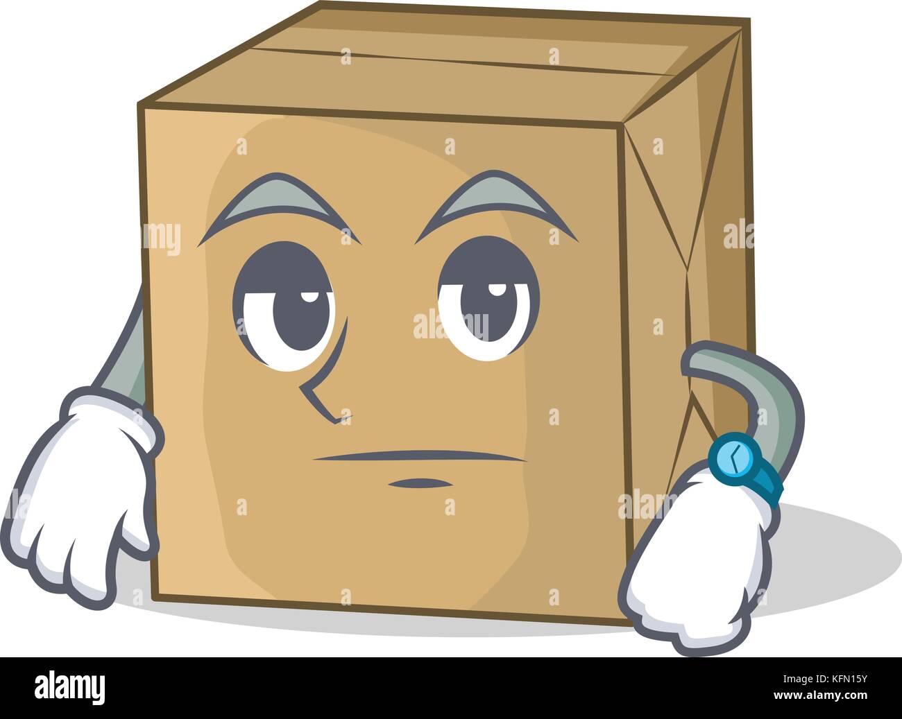 Waiting cardboard character character collection Stock Vector Image ...