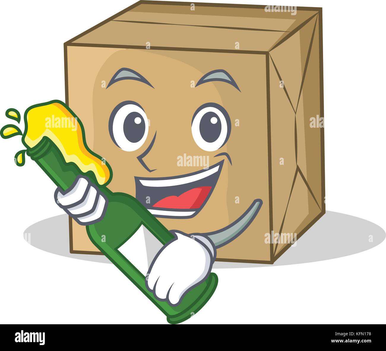 With beer cardboard character character collection Stock Vector Image ...