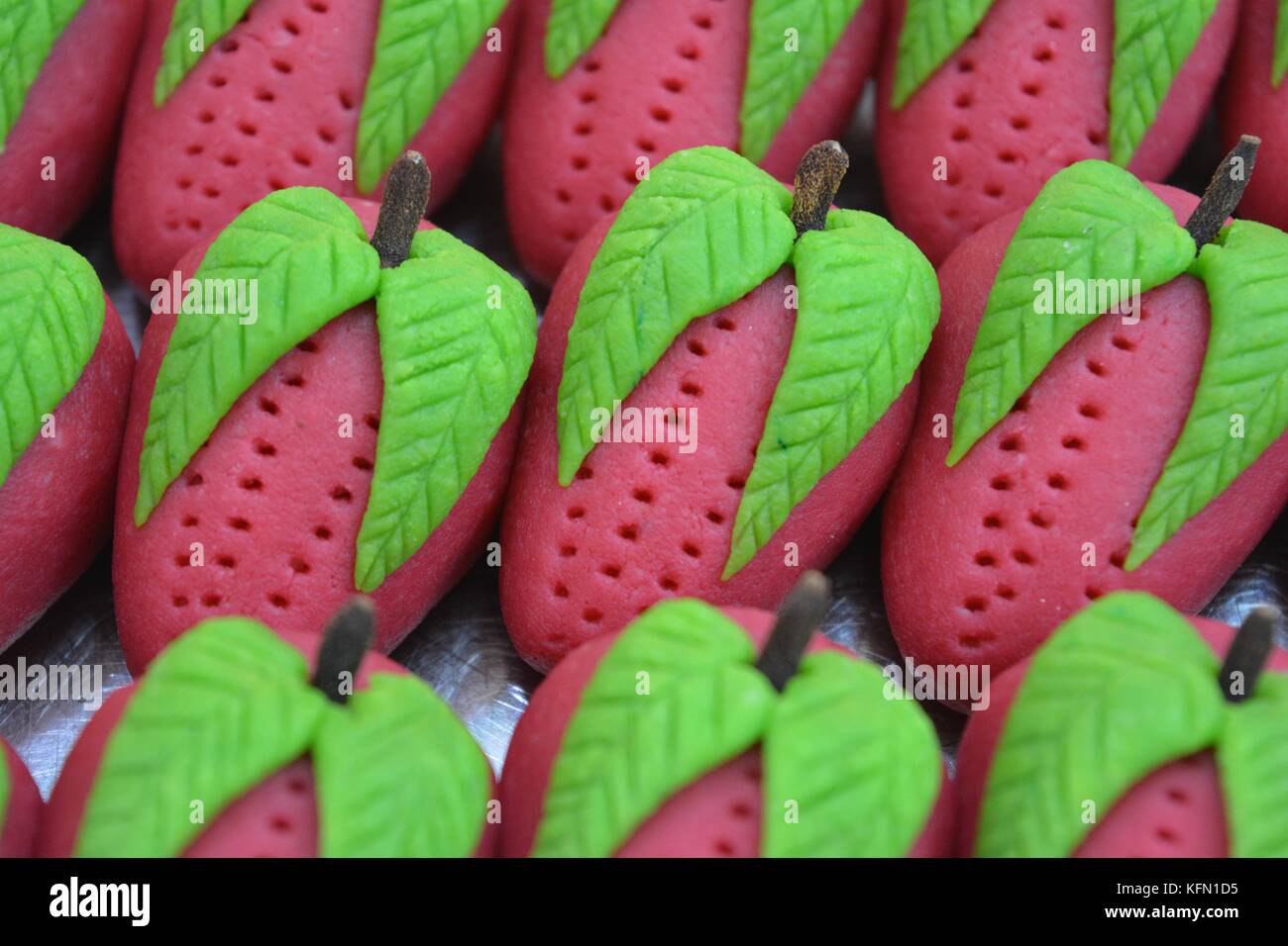 Indian sweets strawberry barfi Stock Photo - Alamy