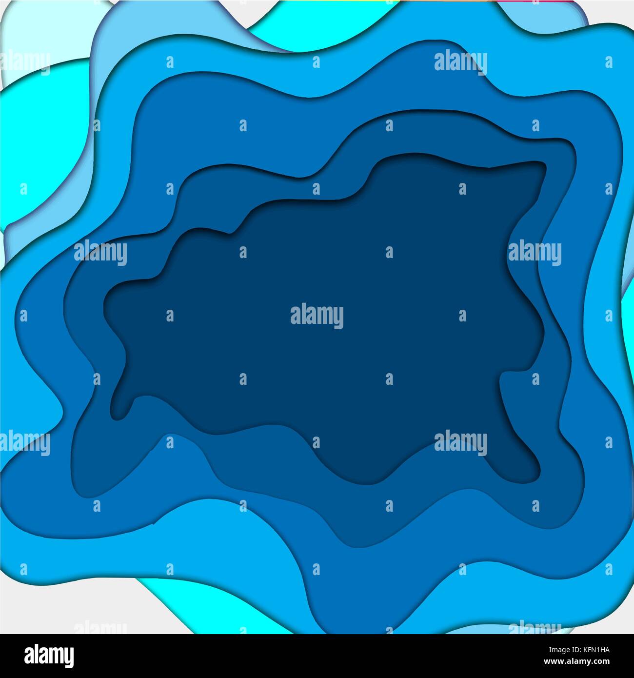 blue color paper cut shapes art design vector illustration Stock Photo ...