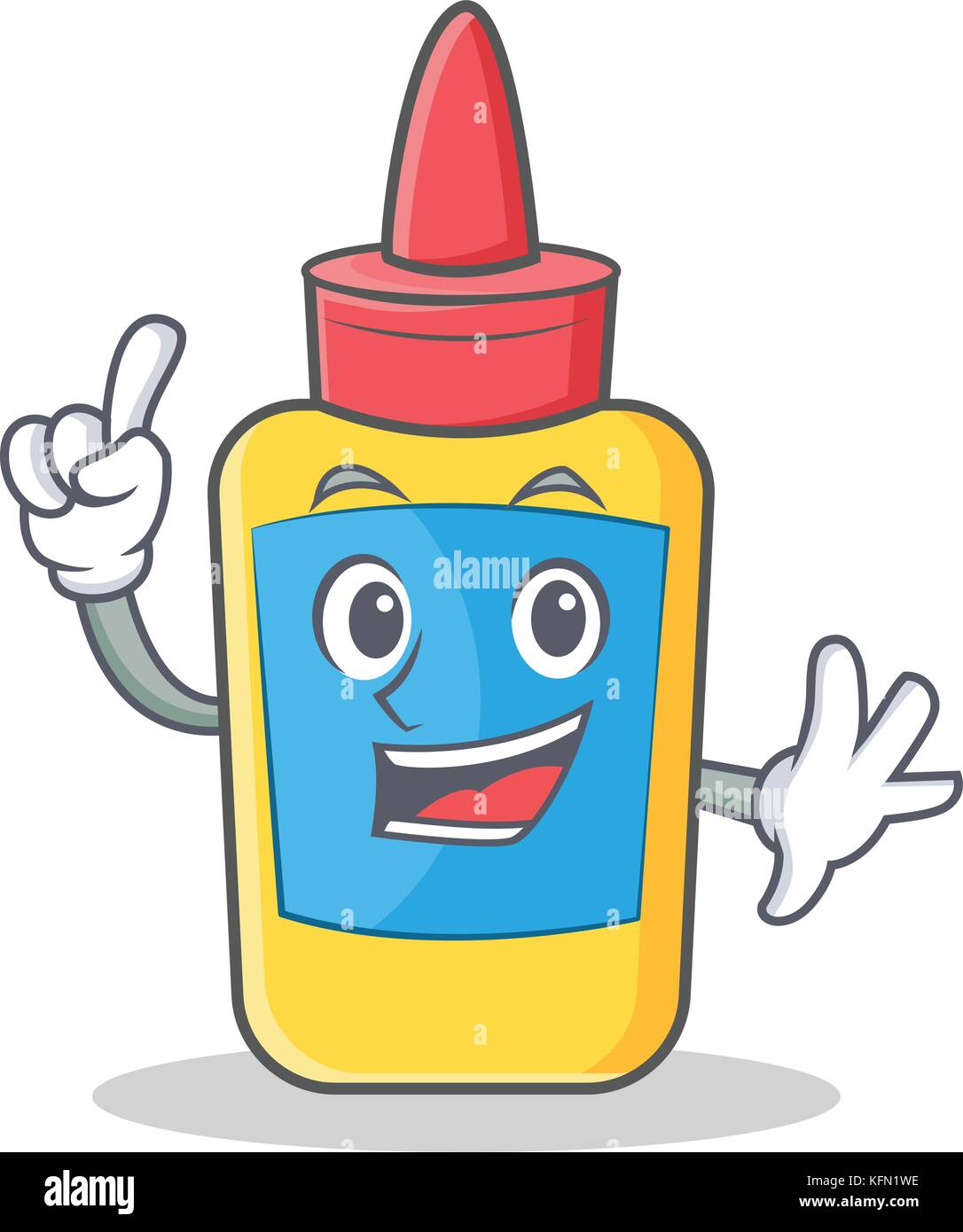 Finger glue bottle character cartoon Stock Vector Image & Art - Alamy
