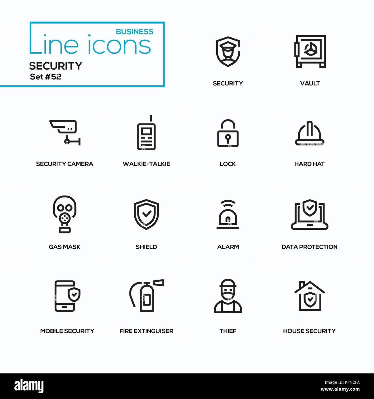 Security design concept set hi-res stock photography and images - Alamy