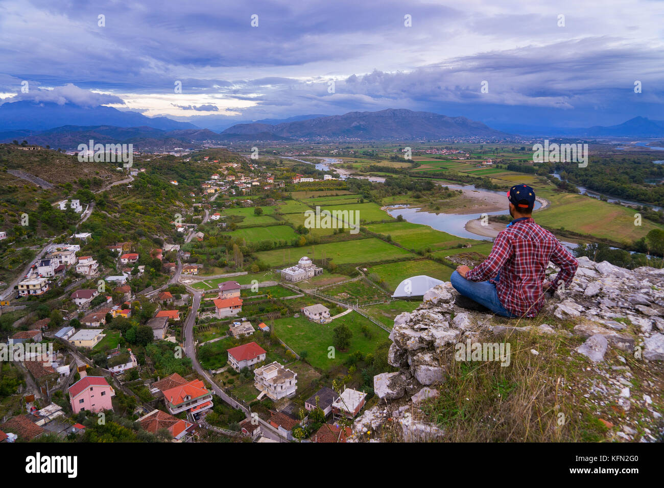Rozafa Castle Panoramic View Stock Photo - Alamy