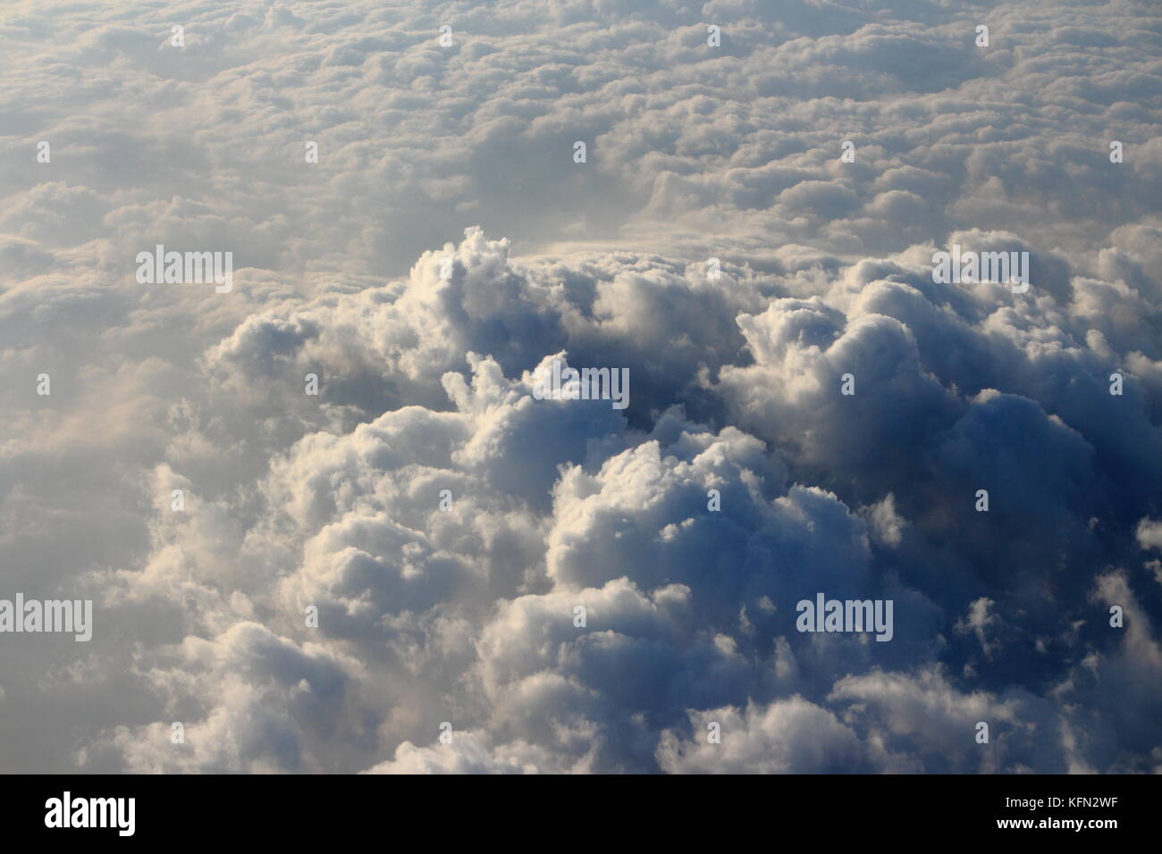 top view of cloud at sunset moment. Ray of hope and inspiration ...