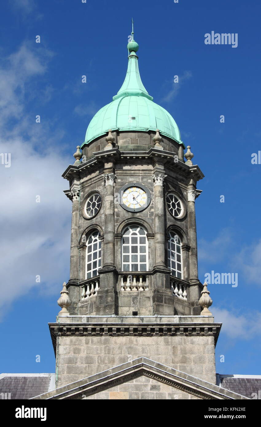 Clock tower of the Dublin castle, Ireland Stock Photo - Alamy
