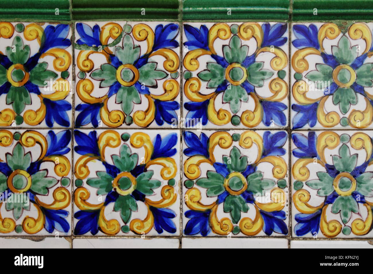 Traditional patterns of an andalusian Azulejo Stock Photo - Alamy
