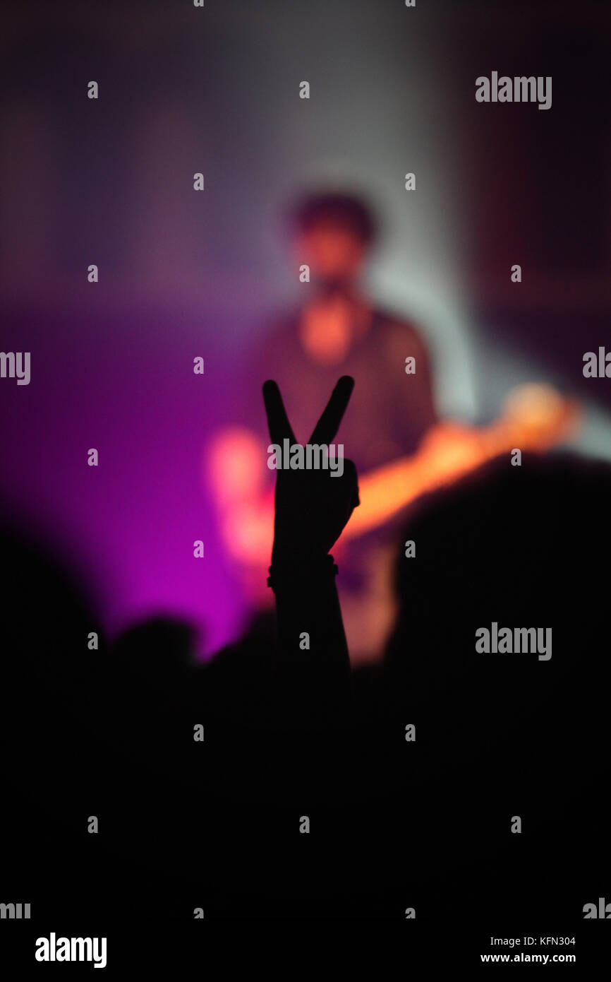 fans hands at rock concert Stock Photo - Alamy