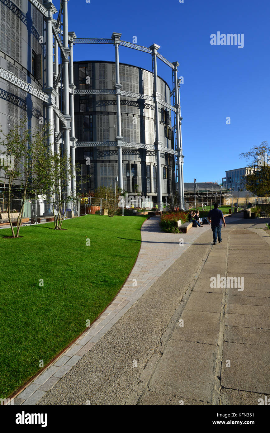 UK, London, Kings Cross Re-development, Gasholders, Housing, Apartments ...