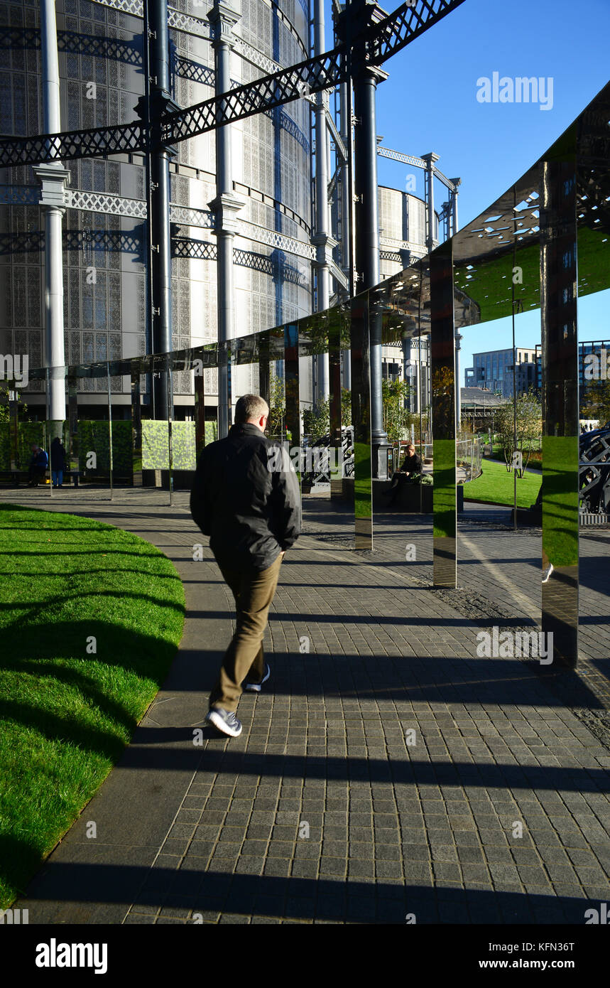 UK, London, Kings Cross Re-development, Gasholders, Housing, Apartments ...