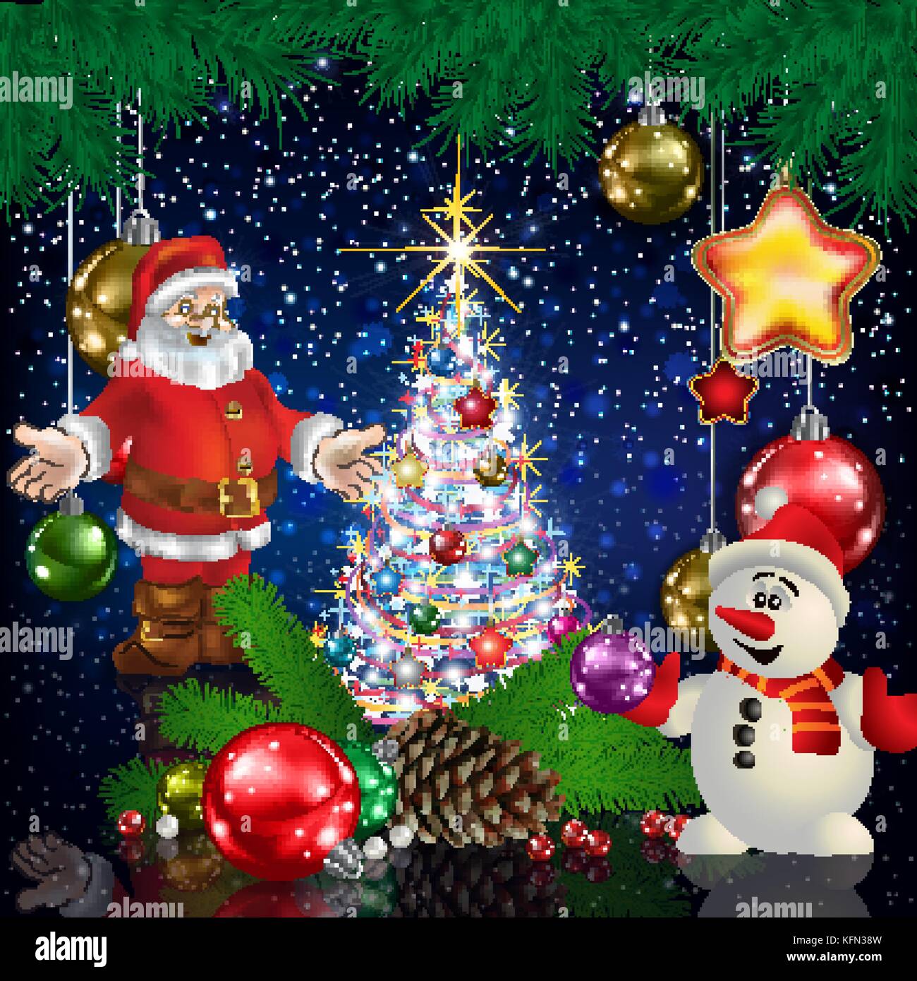 Santa claus pine cone Stock Vector Images - Alamy