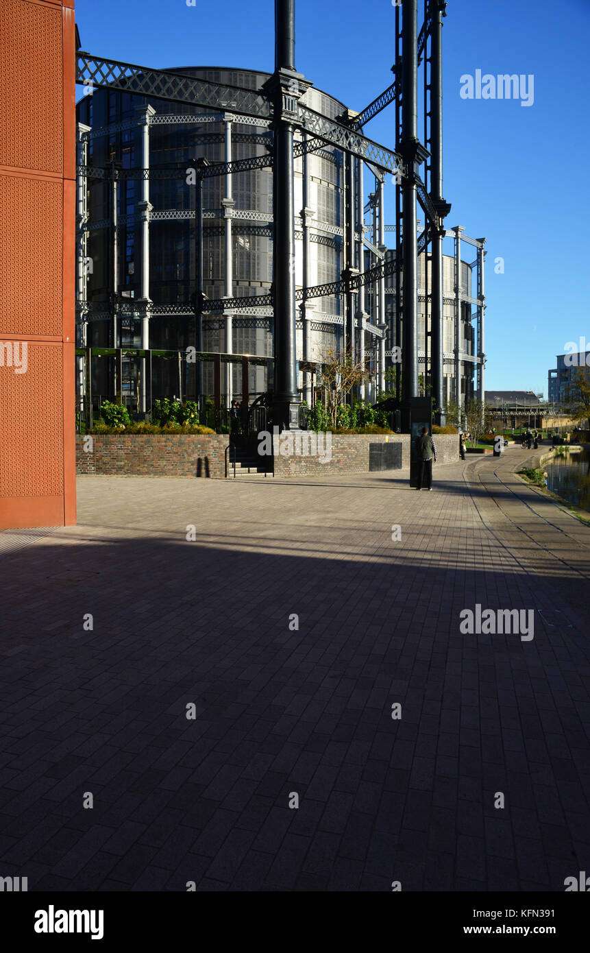 UK, London, Kings Cross Re-development, Gasholders, Housing, Apartments ...