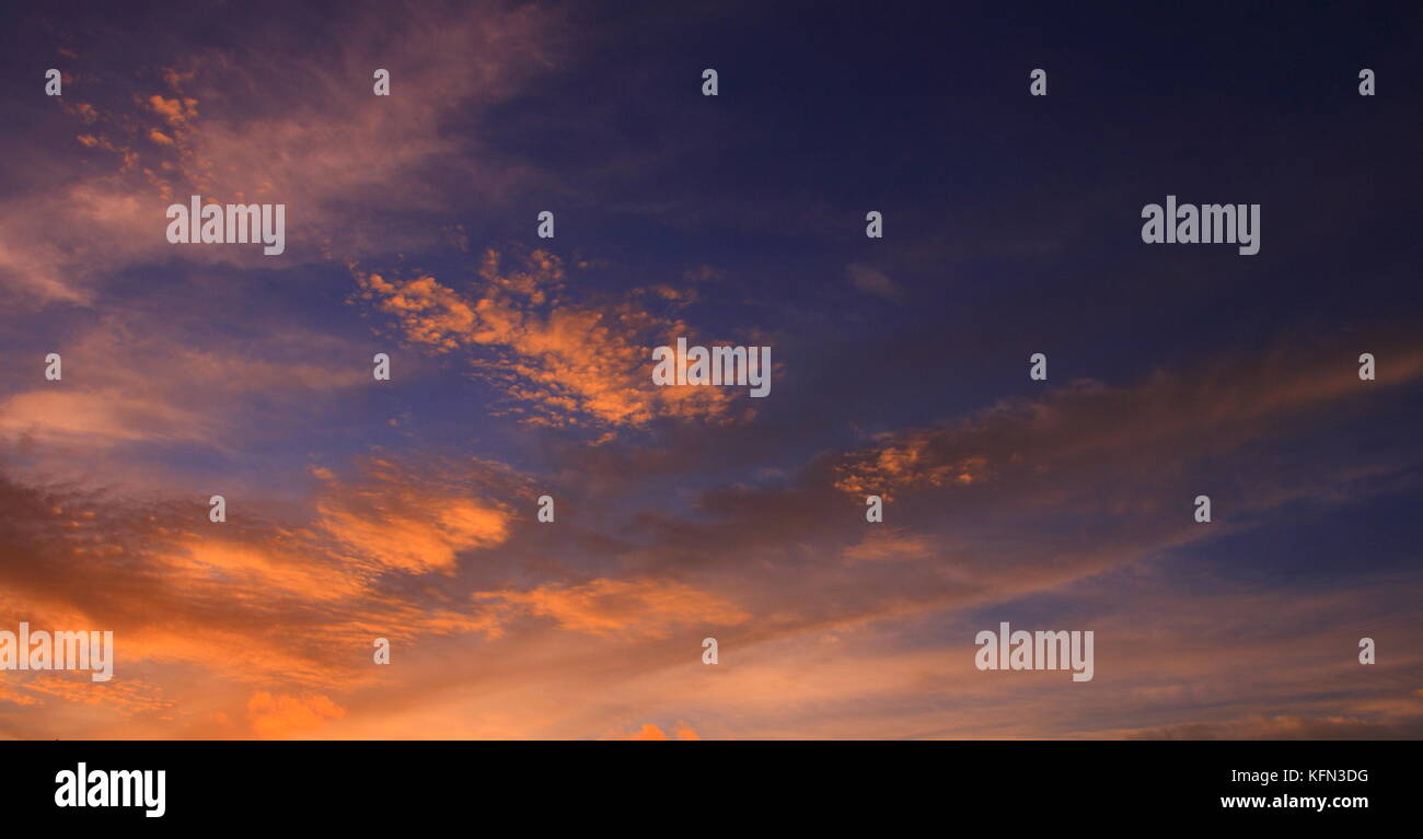 aerial view of pink cloud. Morning sky. twilight hour soft sun light ...