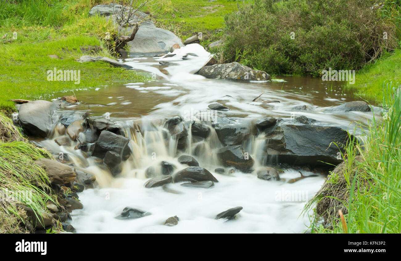 Watery stream with rocks during winter in Penneshaw, Kangaroo Island ...
