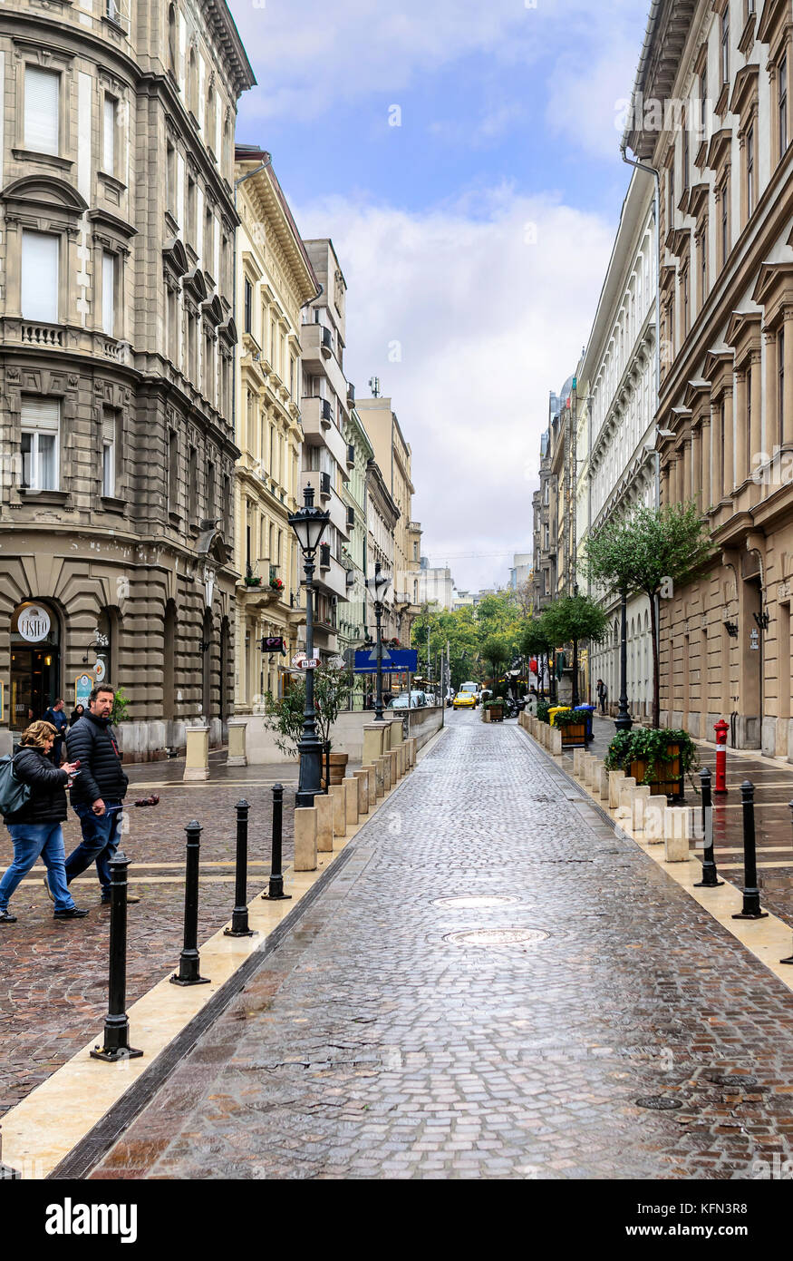 Streets of the central part of Budapest, Hungary Stock Photo - Alamy