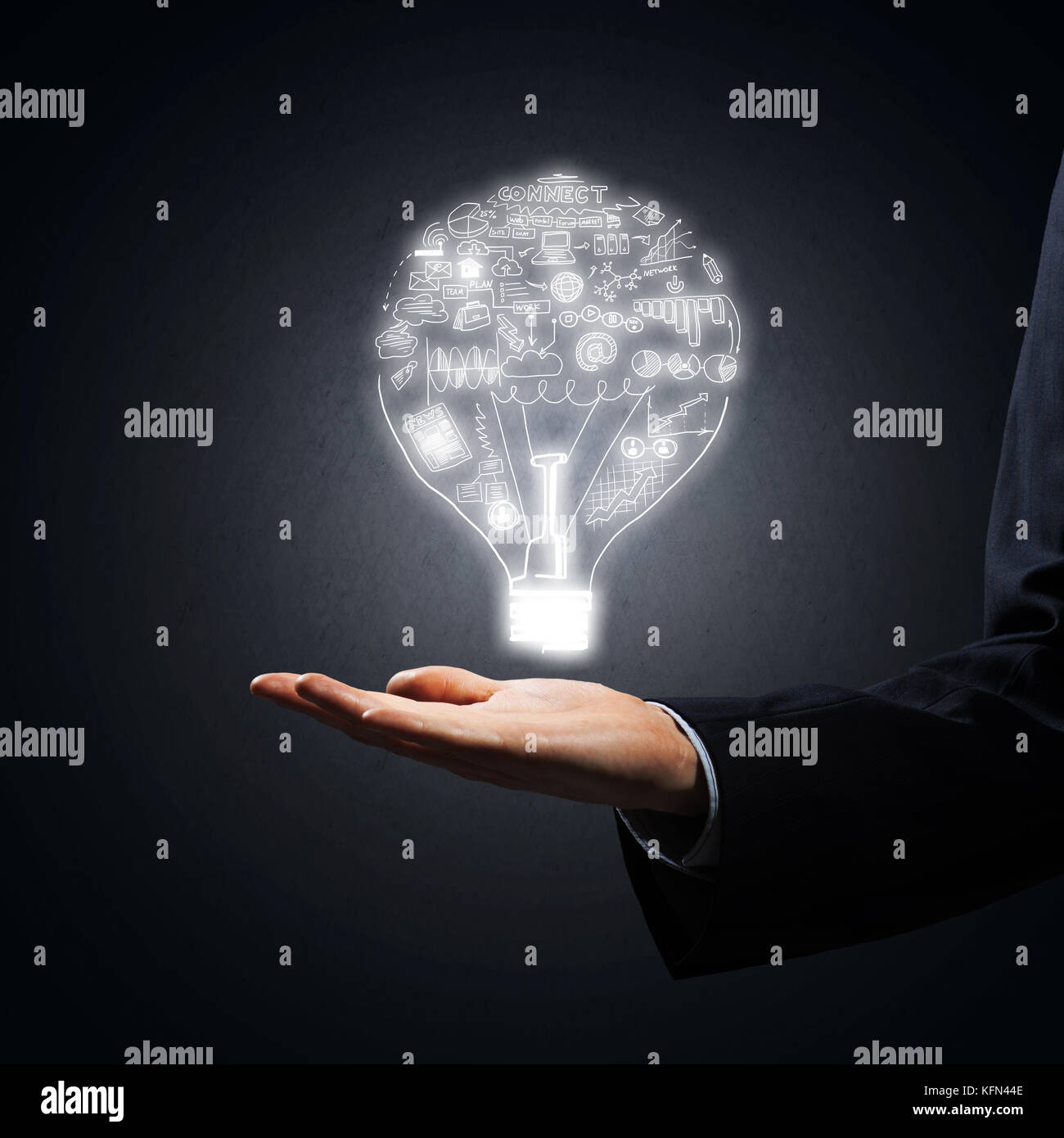 Bright idea for success achieving Stock Photo - Alamy