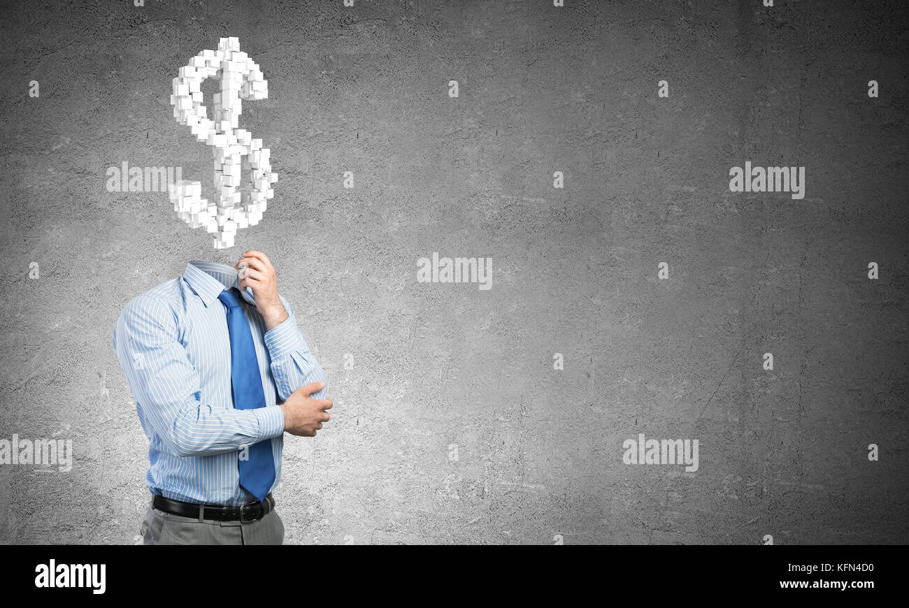He is always thinking about money Stock Photo - Alamy