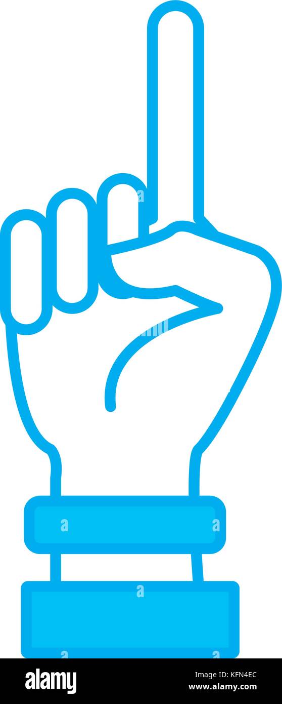 Hand number one symbol Stock Vector Image & Art - Alamy