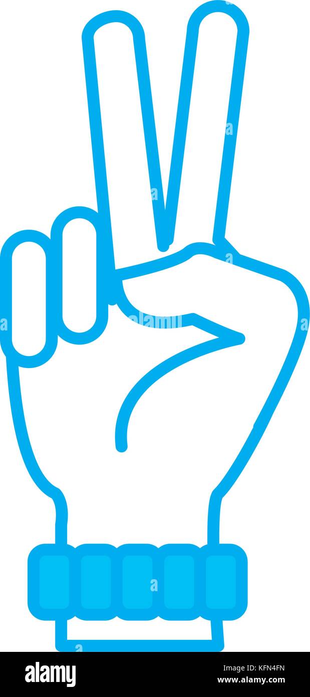 Hand peace symbol Stock Vector Image & Art - Alamy