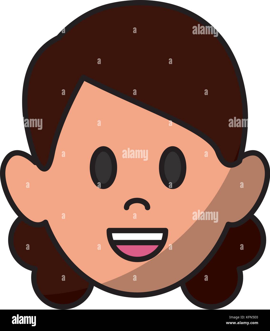 Woman smiling cartoon Stock Vector Image & Art - Alamy