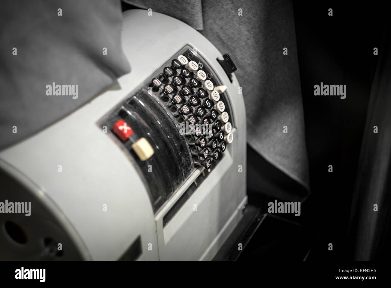 Antique Cashier Machine, captured with very old Lens Stock Photo - Alamy