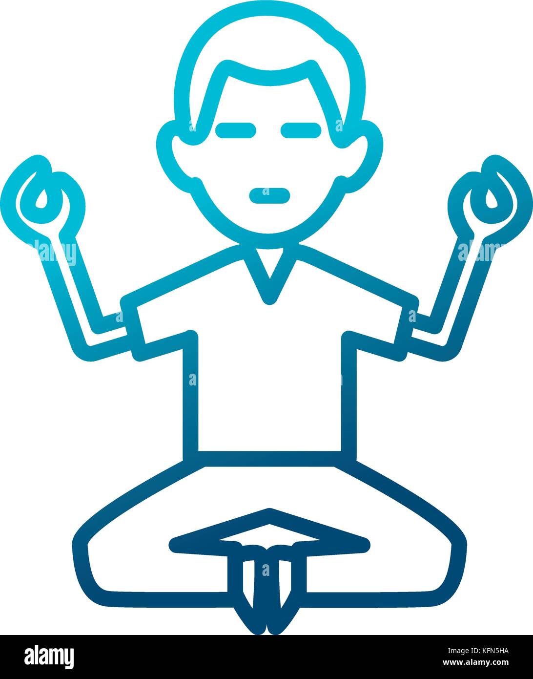 Man doing yoga Stock Vector Image & Art - Alamy