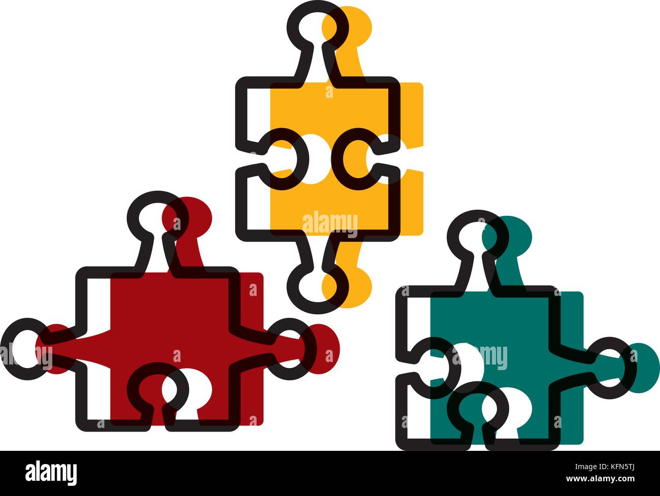 Puzzle pieces symbol Stock Vector Image & Art - Alamy