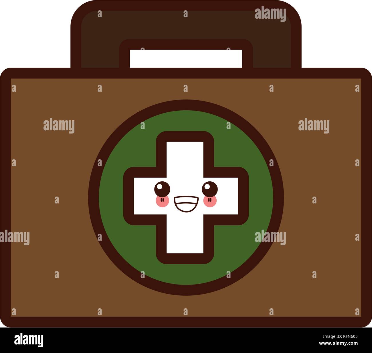 First aid suitcase cute kawaii cartoon Stock Vector Image & Art - Alamy
