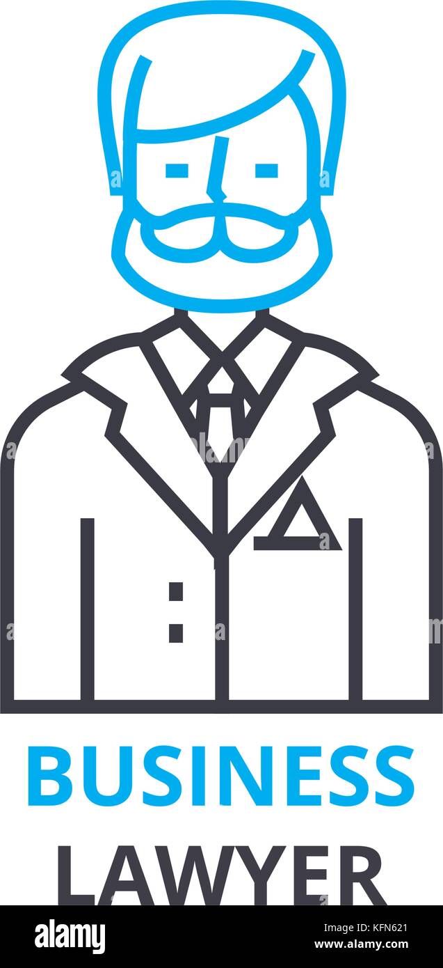 Business lawyer concept , outline icon, linear sign, thin line ...