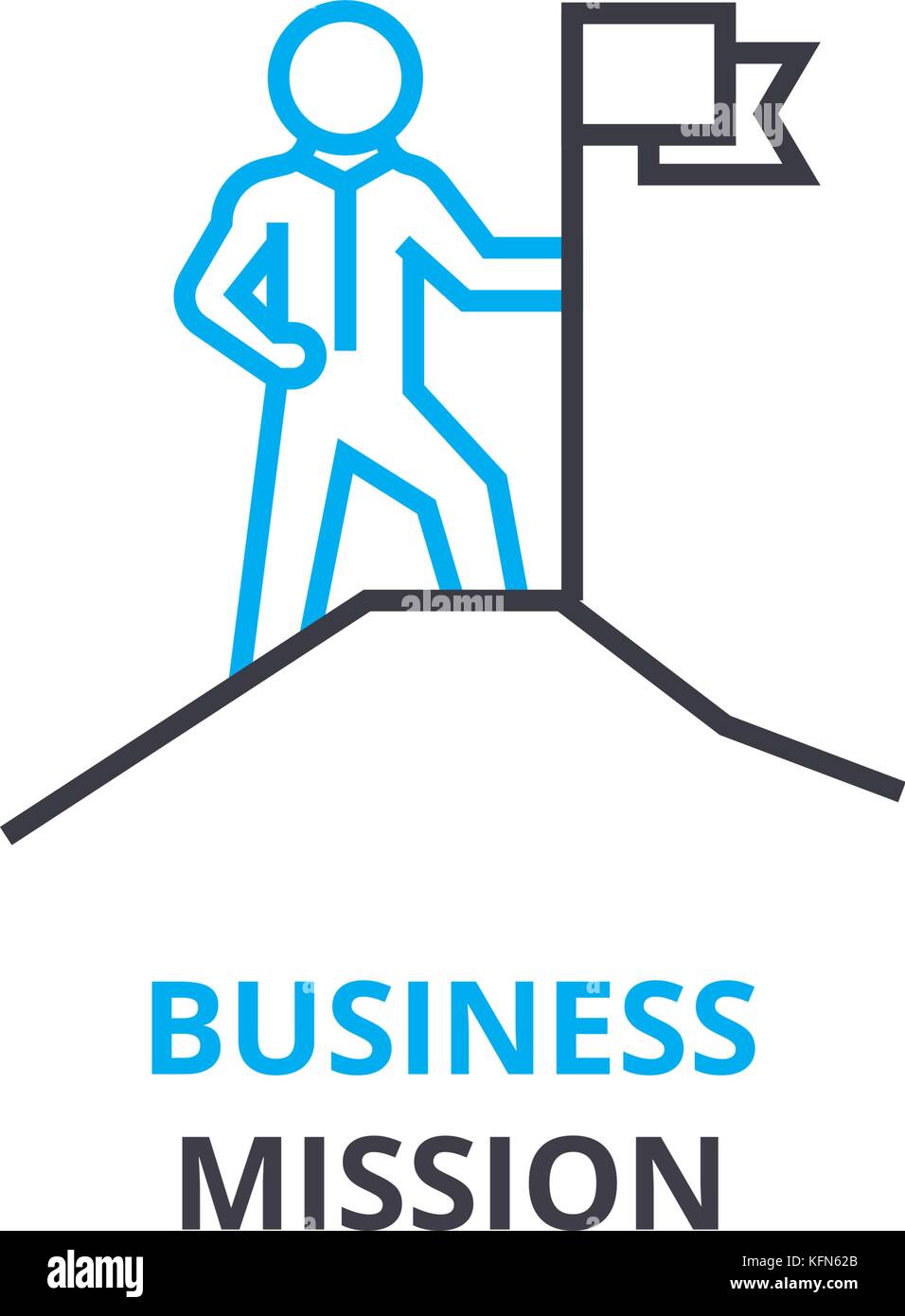 Business mission concept , outline icon, linear sign, thin line ...