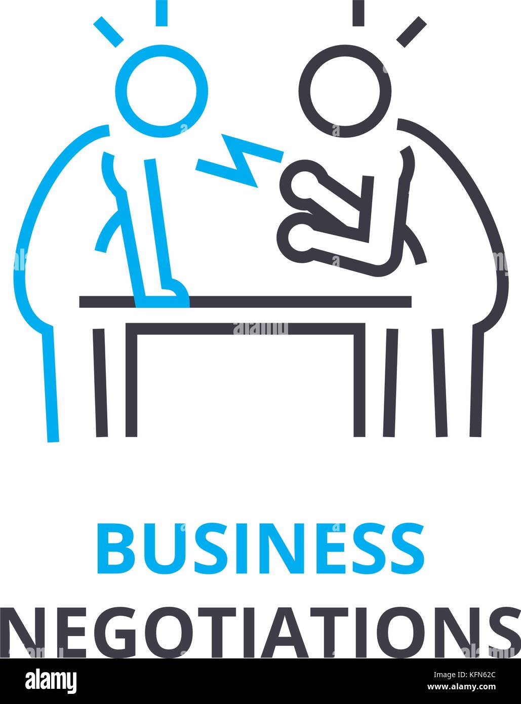 Business negotiations concept , outline icon, linear sign, thin line ...