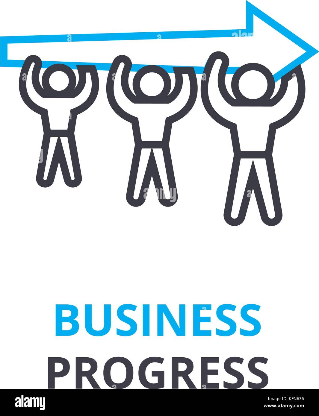 Business progress concept , outline icon, linear sign, thin line ...